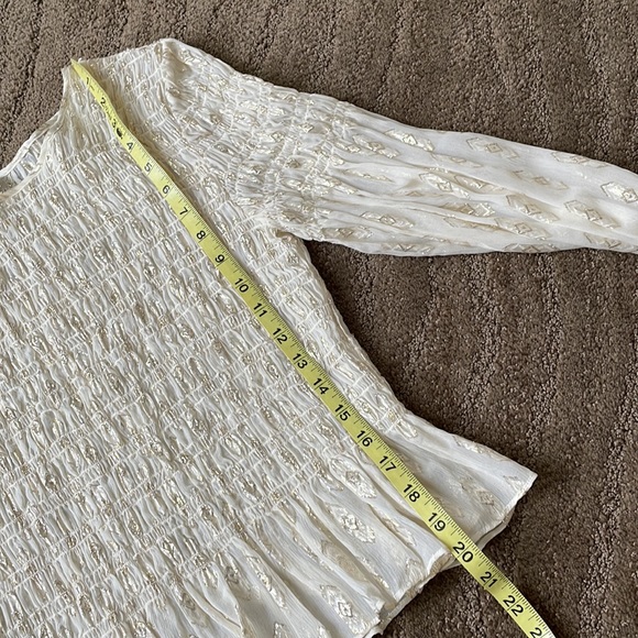LoveShackFancy | Tops | Loveshackfancy Beautiful Gold Metallic Shimmer ...